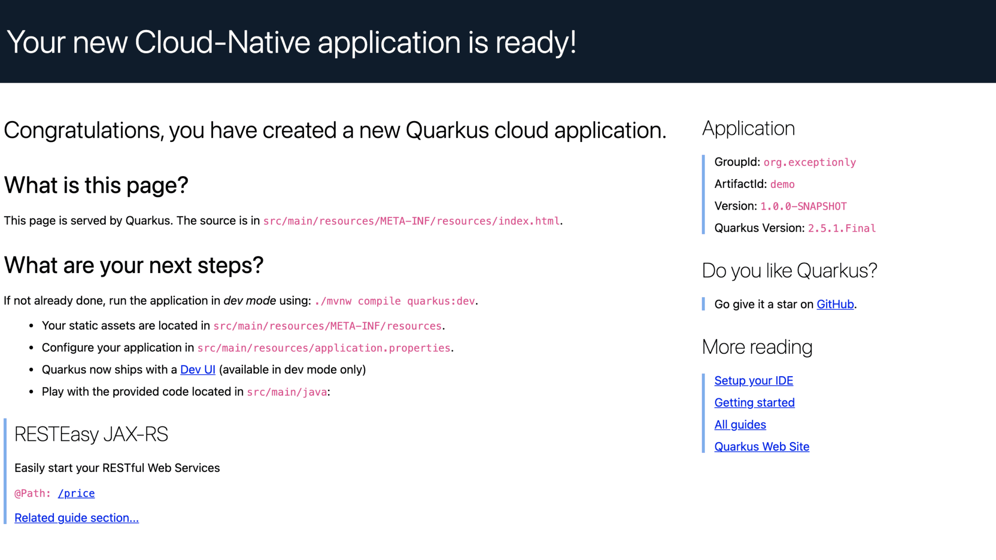 Welcome To Quarkus Supersonic Kubernetes Native Java Framework Exceptionly